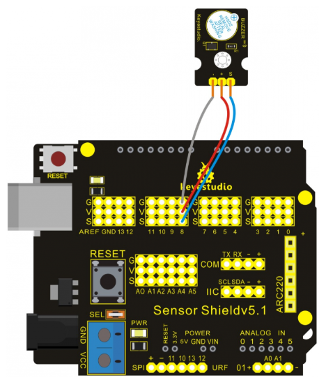 Project 6 Active Buzzer Sound Production — keyestudio WiKi documentation