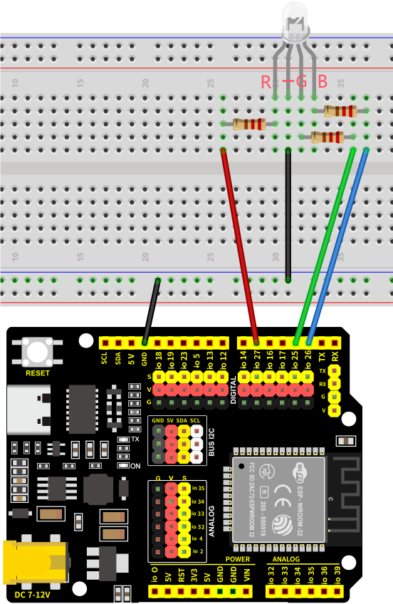 IOT Electronic Engineering Learning Kit for ESP-32 — keyestudio WiKi ...